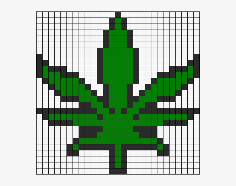 Download Pot Leaf Marijuana Weed Perler Bead Pattern - Pixel Art De ...