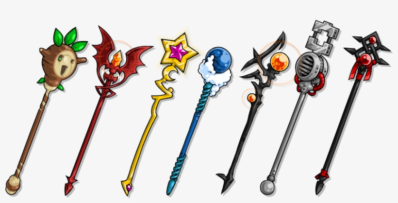 Drawn Weapon Staff Weapon - Epic Battle Fantasy 5 Weapons Transparent ...