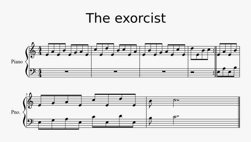 The Exorcist Sheet Music 1 Of 1 Pages - Good Mythical Morning Theme ...