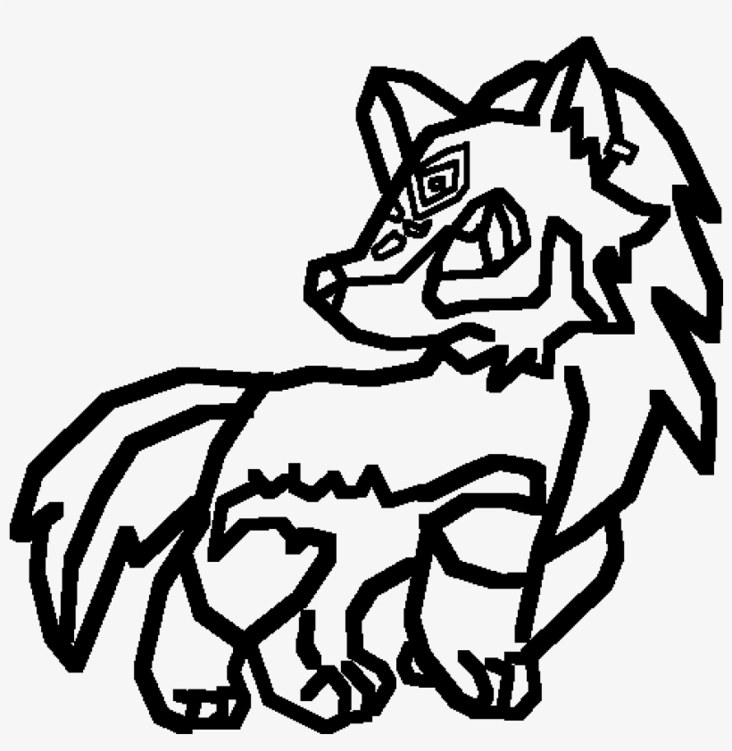 Wolf Link - Line Art Transparent PNG - 1000x1000 - Free Download on NicePNG