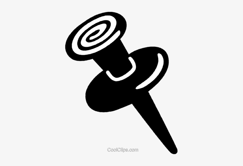Black Push Pin Clipart