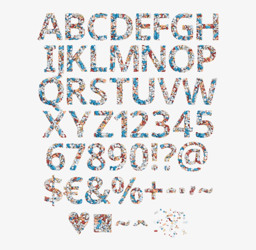 Pills Color Font - Motif Transparent PNG - 595x750 - Free Download on ...