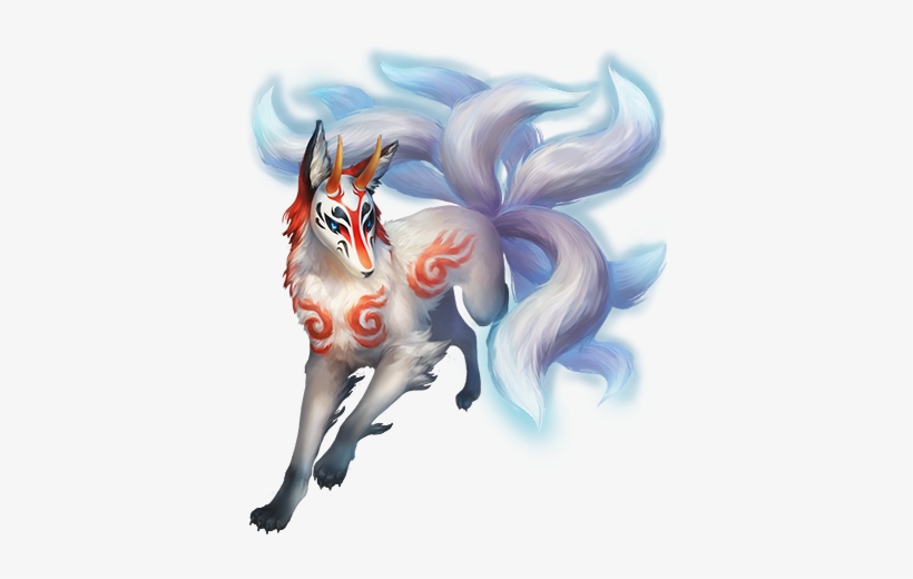 262 Kitsune - Mythical Creatures Kitsune Transparent PNG - 378x448 ...