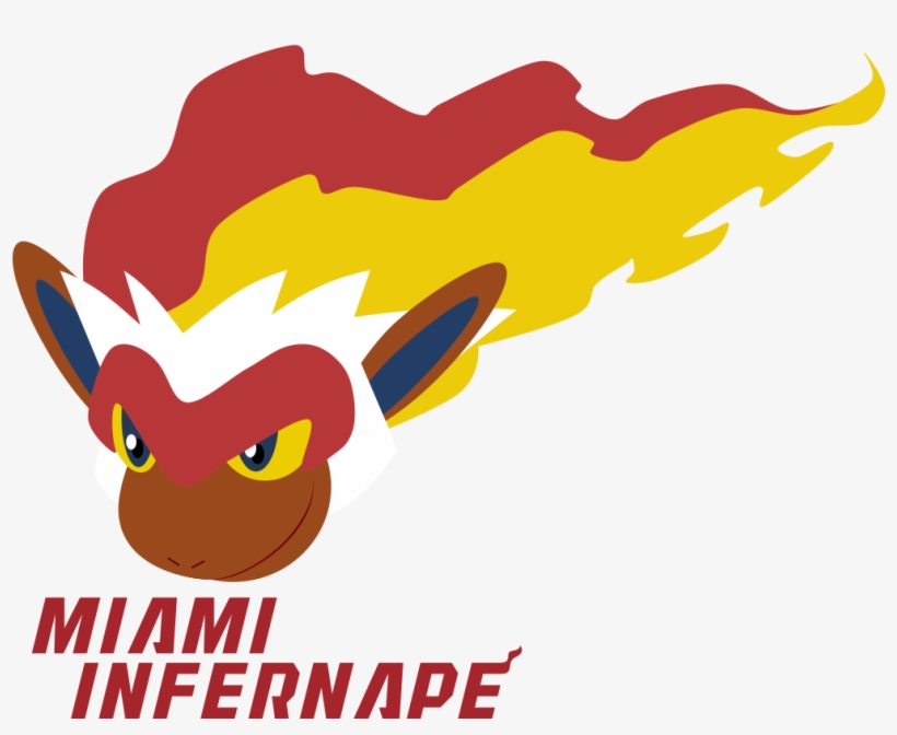 Nba X Pokemon Team Logos - Miami Infernape Transparent PNG - 1005x808 ...