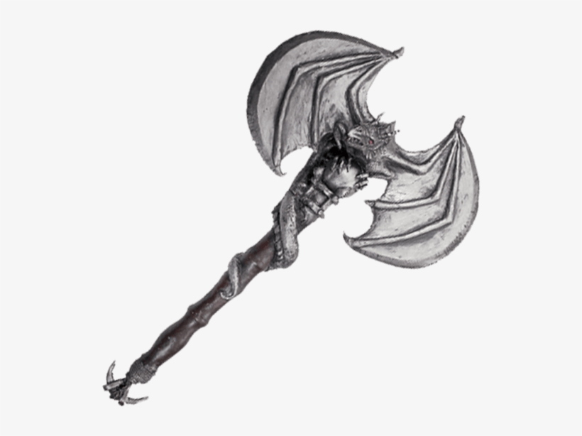 Plastic Dragon Wing Battle Axe - Dragon Battleaxe Transparent PNG ...