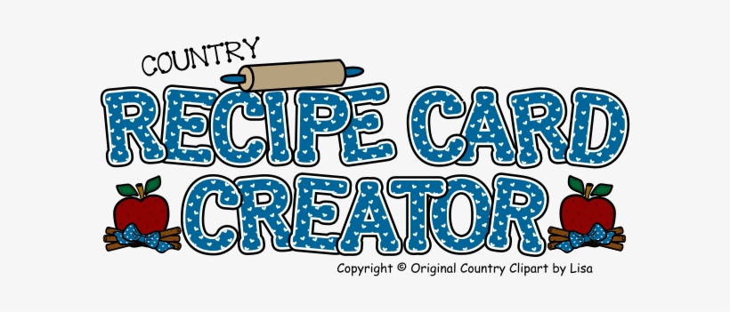 Recipe Card Creator - Card Word Clipart Transparent PNG - 596x271 ...