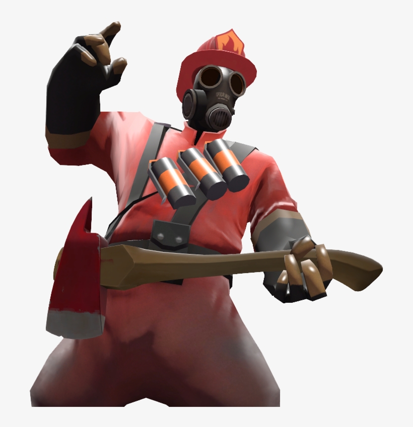 300px-pyro Pyroplaysfireman - Tf2 Fireman Hat Transparent PNG - 712x769 ...