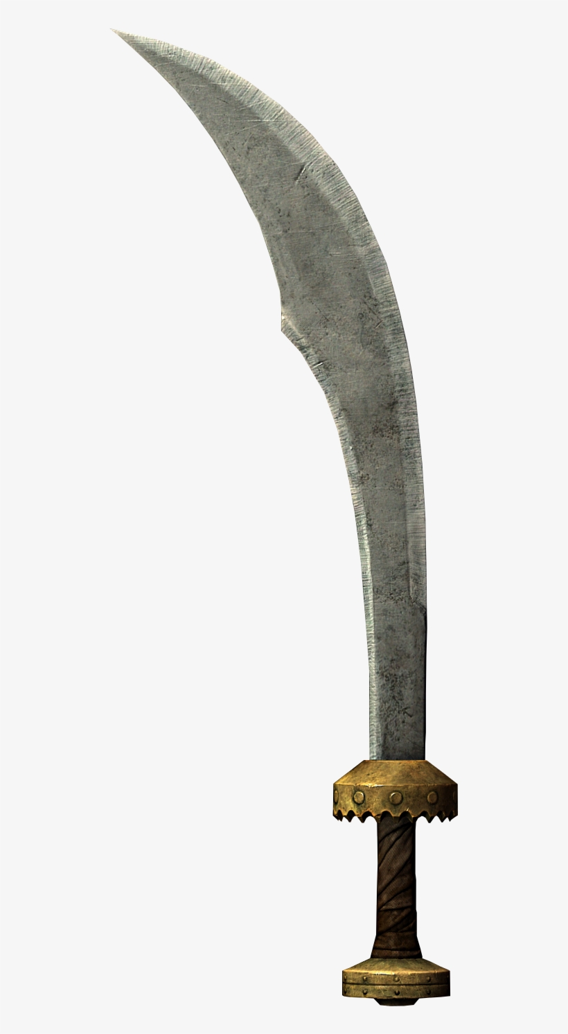 Scimitar - Skyrim Redguard Sword Transparent PNG - 503x1411 - Free ...