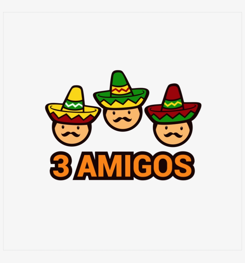 Elegant, Playful, Restaurant Logo Design For A Company - 3 Amigos Logo ...