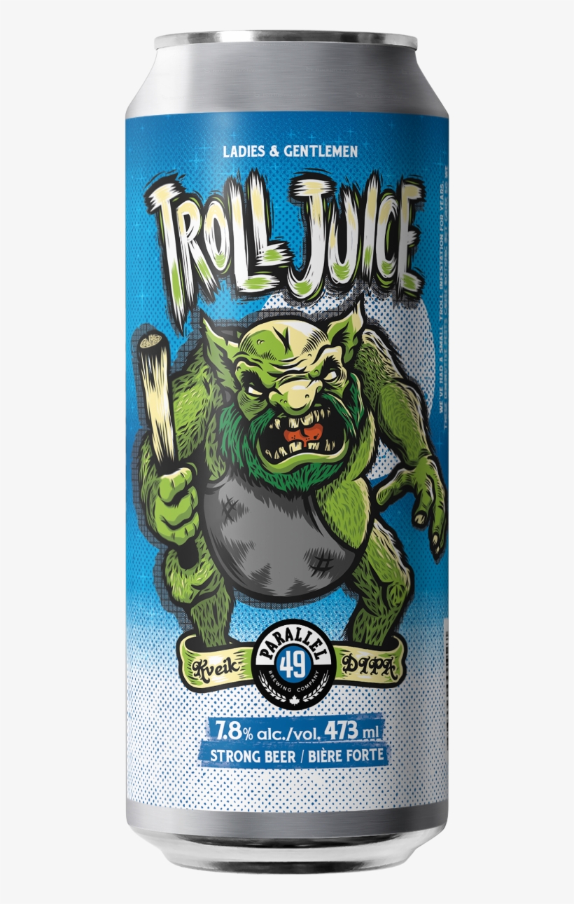 Troll Juice 3d Mock 473ml - Parallel 49 Brewing Company Transparent PNG - 642x1386 - Free ...