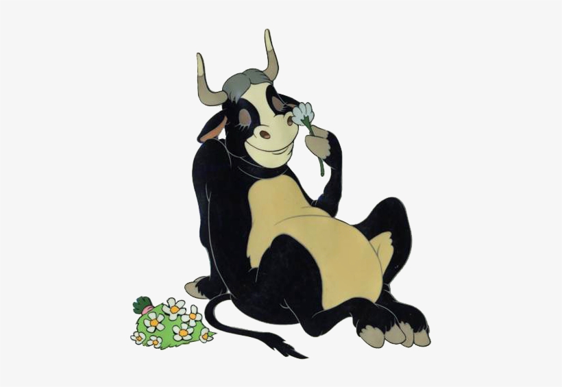 Bull Clipart Ferdinand - Ferdinand The Bull Smelling Flowers ...