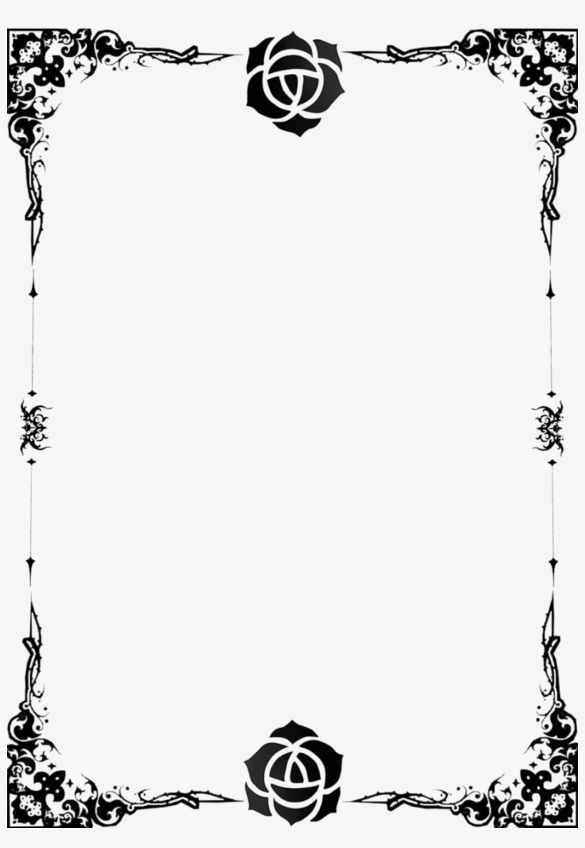 Black And White Border Portrait Transparent PNG - 900x1260 - Free ...