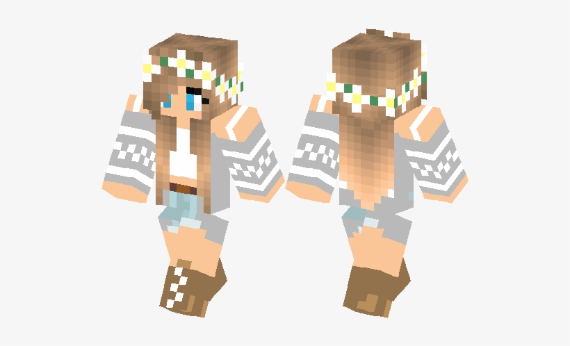 Download Flower Crown Minecraft Skin - HD Transparent PNG - NicePNG.com