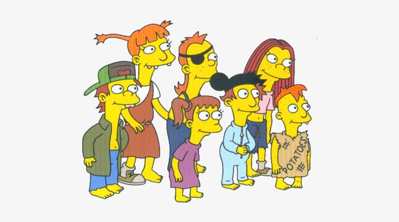 Spuckler Children - Cletus Kids Simpsons Transparent PNG - 498x391 ...