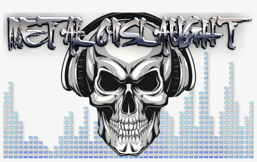 Metal Onslaught Radio - Skull Headphone Vector Transparent PNG ...