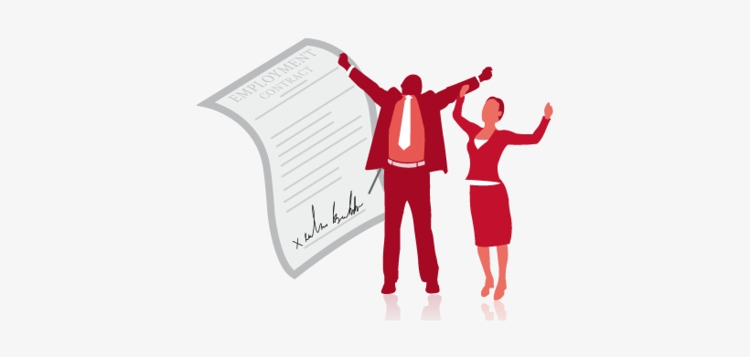 Graphic Depicts An Employment Contract With Two People - Contract ...