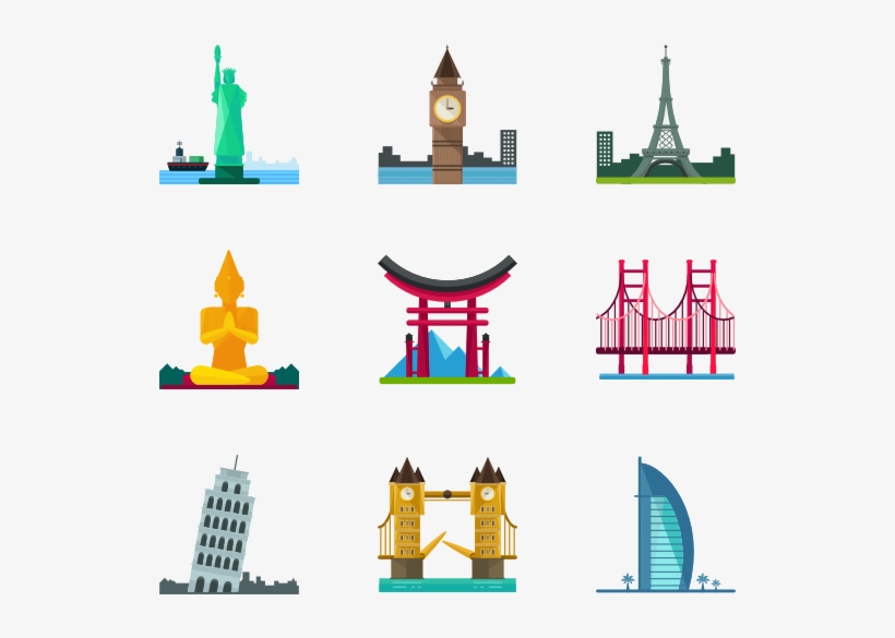 Landmarks - Landmarks Icon Png Transparent PNG - 600x564 - Free ...