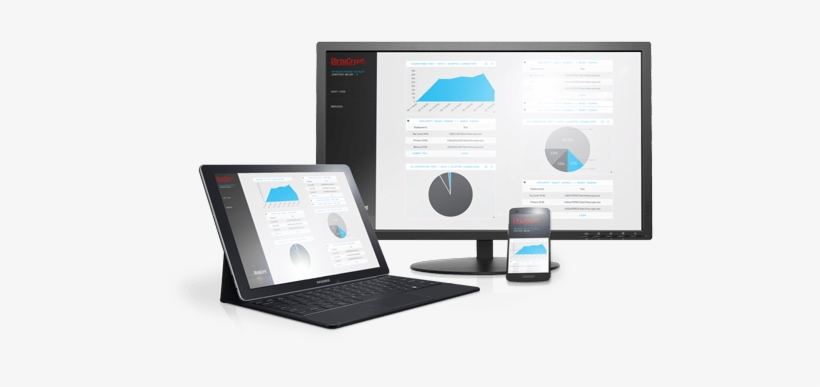 A Desktop Monitor, Laptop, And Cell Phone Displaying - Laptop Dashboard ...