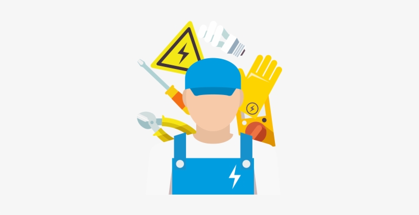 Electrical Repair - Clipart Electrician Png Transparent PNG - 372x341 ...
