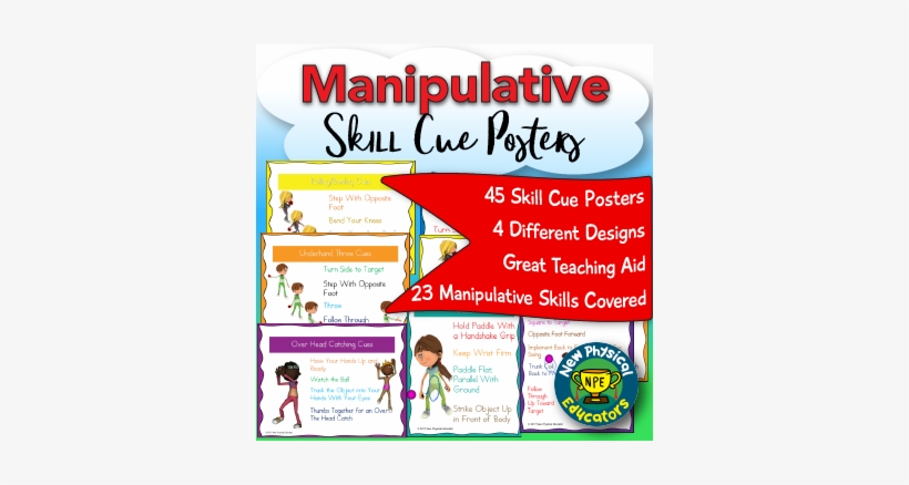 Manipulative Skill Cue Posters - Manipulative Skills Transparent PNG ...
