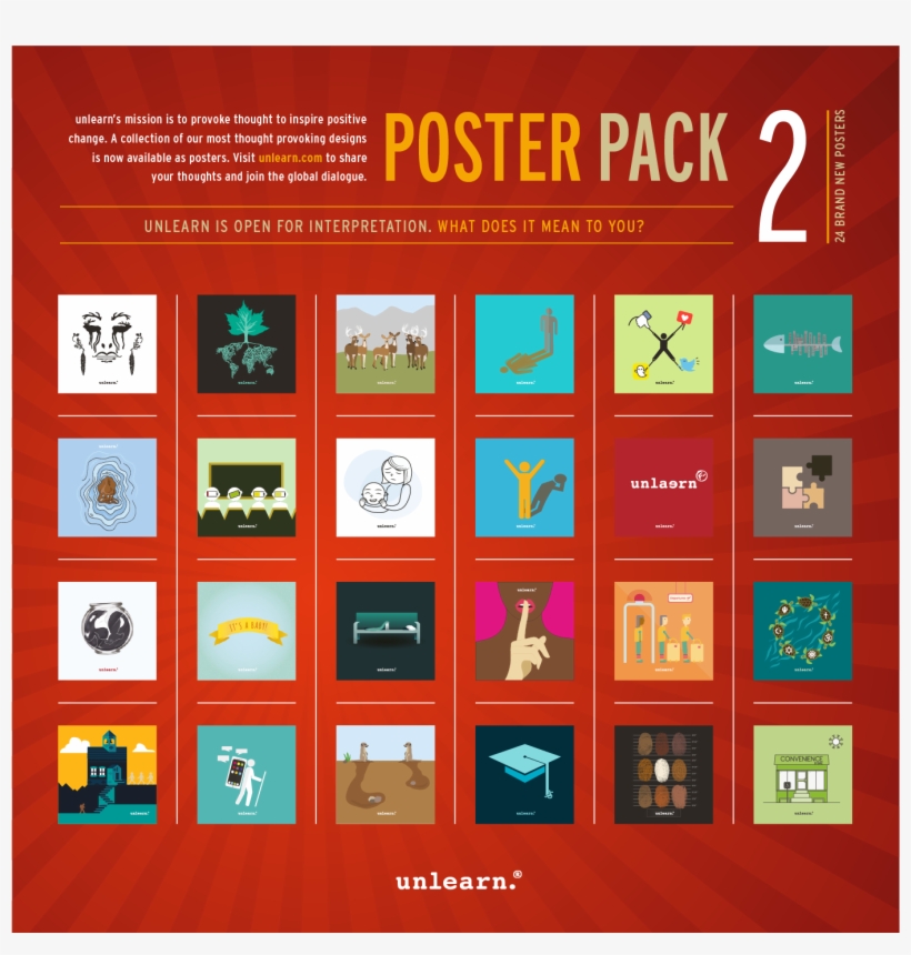 Poster Pack - Unlearn Poster Unlearn Transparent PNG - 1667x2271 - Free ...