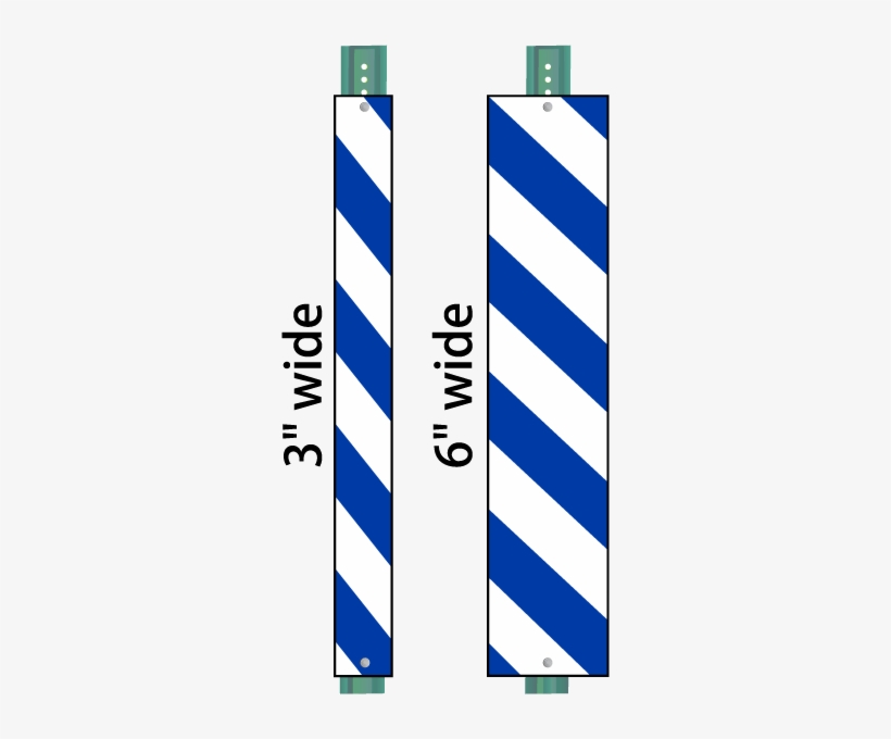 Blue / White Striped Reflective Post Panel - Blue Transparent PNG ...