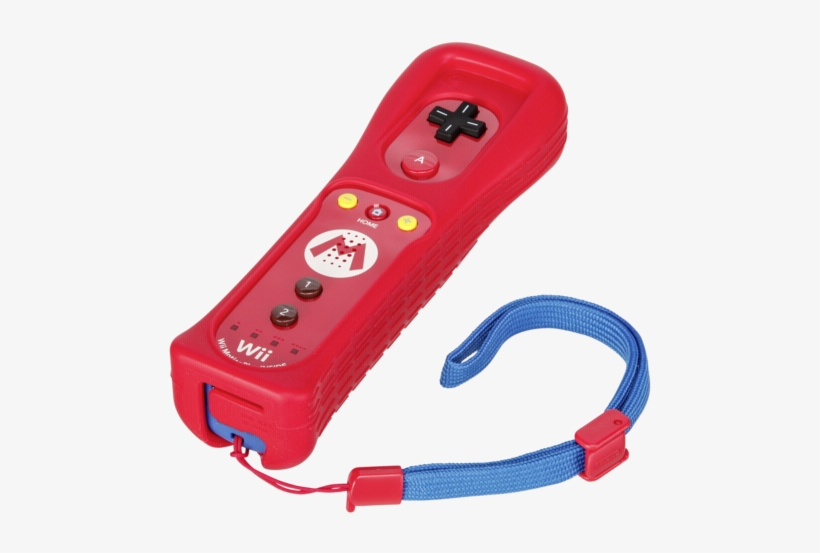 Wiiu - Nintendo Wii Remote Plus Mario Remote - Red - Game Transparent ...