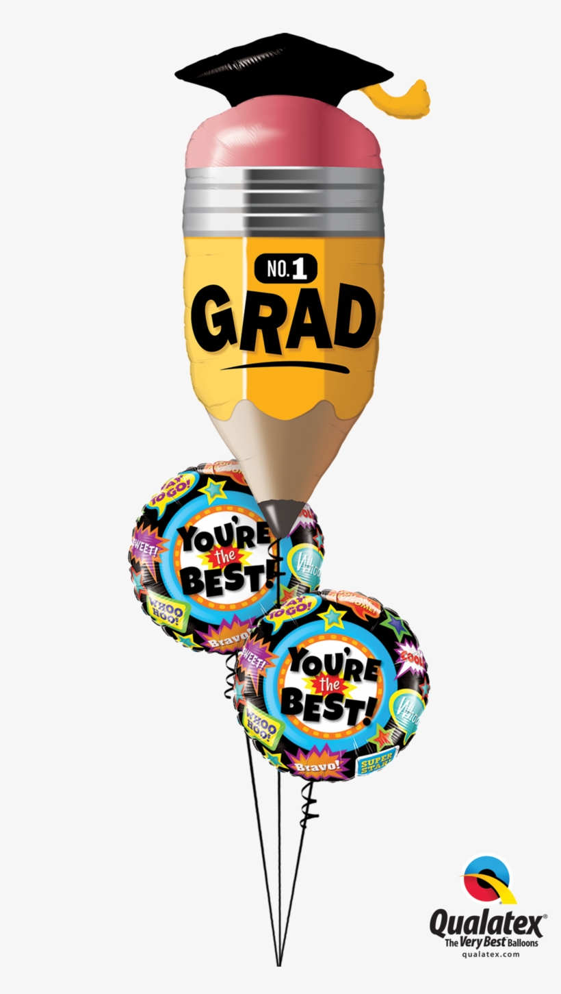 Pencils Up - 41" No. 1 Grad Pencil Balloon - Mylar Balloons Foil ...