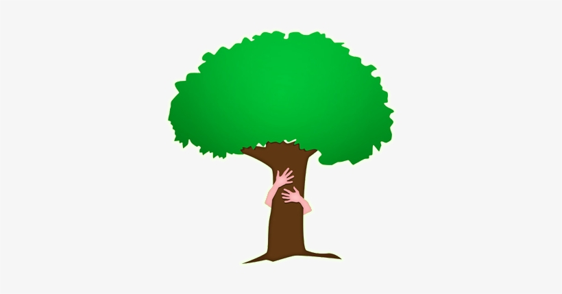 Committed To Nature - Hug A Tree Cartoon Transparent PNG - 353x365 ...
