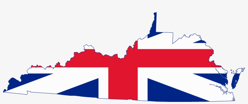 Flag Map Of The Colony Of Virginia - 13 Colonies Flag Map Transparent ...
