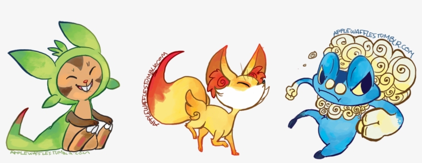 Pokemon Chespin Fennekin And Froakie