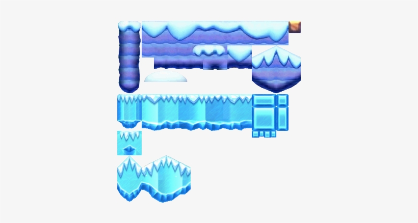 Download Nsmbu Snow Tiles - New Super Mario Bros Wii Snow Tileset - HD ...