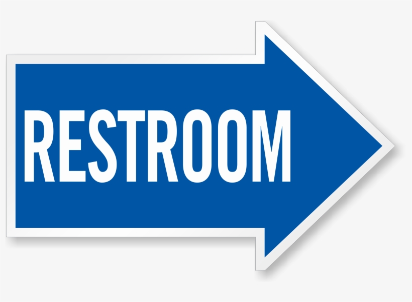 Restroom Sign Left Arrow Transparent PNG - 800x522 - Free Download on ...