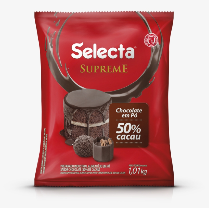 Selecta Supreme Chocolate Em Pó - Chocolate Transparent PNG - 900x922 ...
