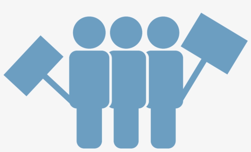 Group Of Stick Figures Holding Protest Signs - Noun Transparent PNG ...