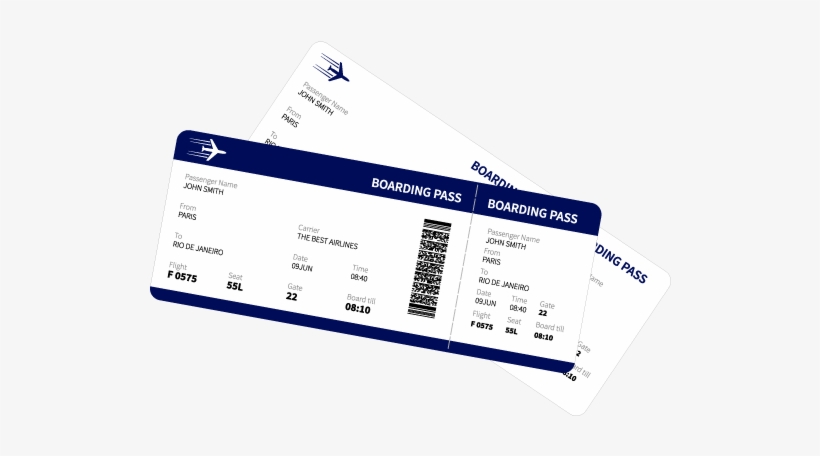 Airline Boarding Pass - Airline Transparent PNG - 542x393 - Free ...