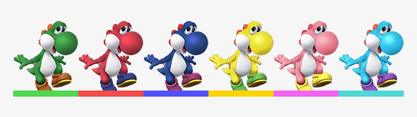 Yoshi Palette - All Yoshi Colors Transparent PNG - 768x172 - Free ...