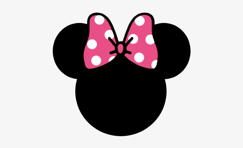 Download Minnie Pink Polka Dot Bow - Minnie Mouse Silhouette Vector ...
