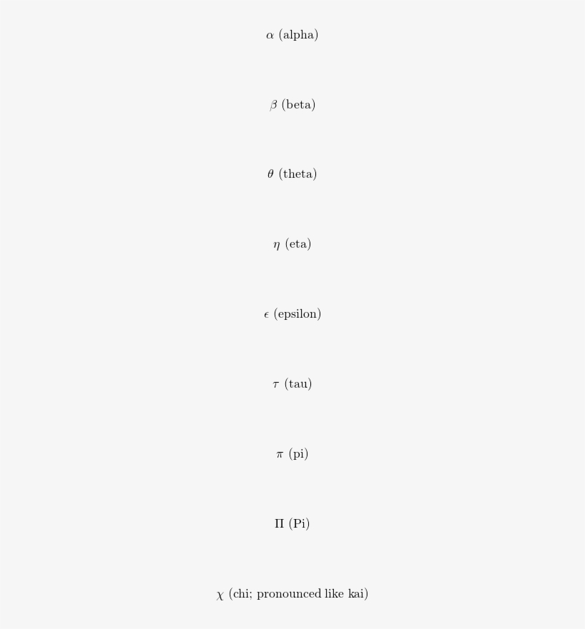 Some Greek Letters Found In Mathematics - Short Dialogue Script About ...