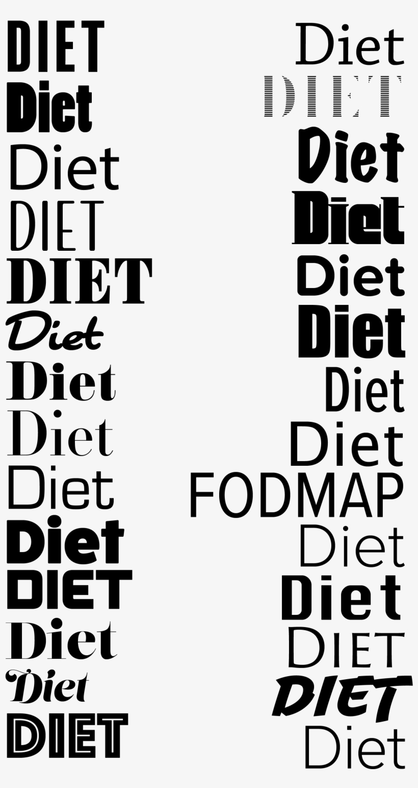 Diet Fonts - Font Transparent PNG - 1843x3461 - Free Download on NicePNG
