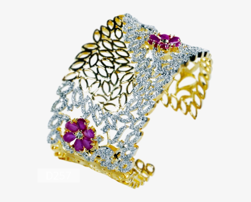 American Diamond Bangle - Ad Jewellery Bangles Png Transparent PNG ...