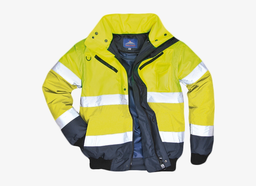 Hi-vis Bomber Jacket - C465 Portwest Transparent PNG - 600x600 - Free ...