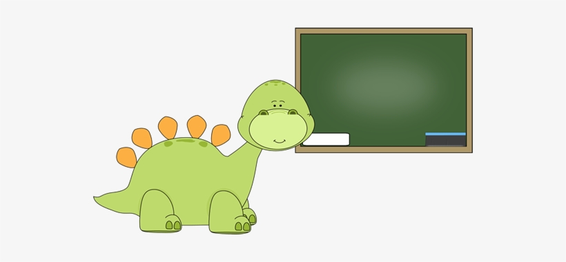 Chalkboard Clipart Cute - Dinosaur School Clipart Transparent PNG ...