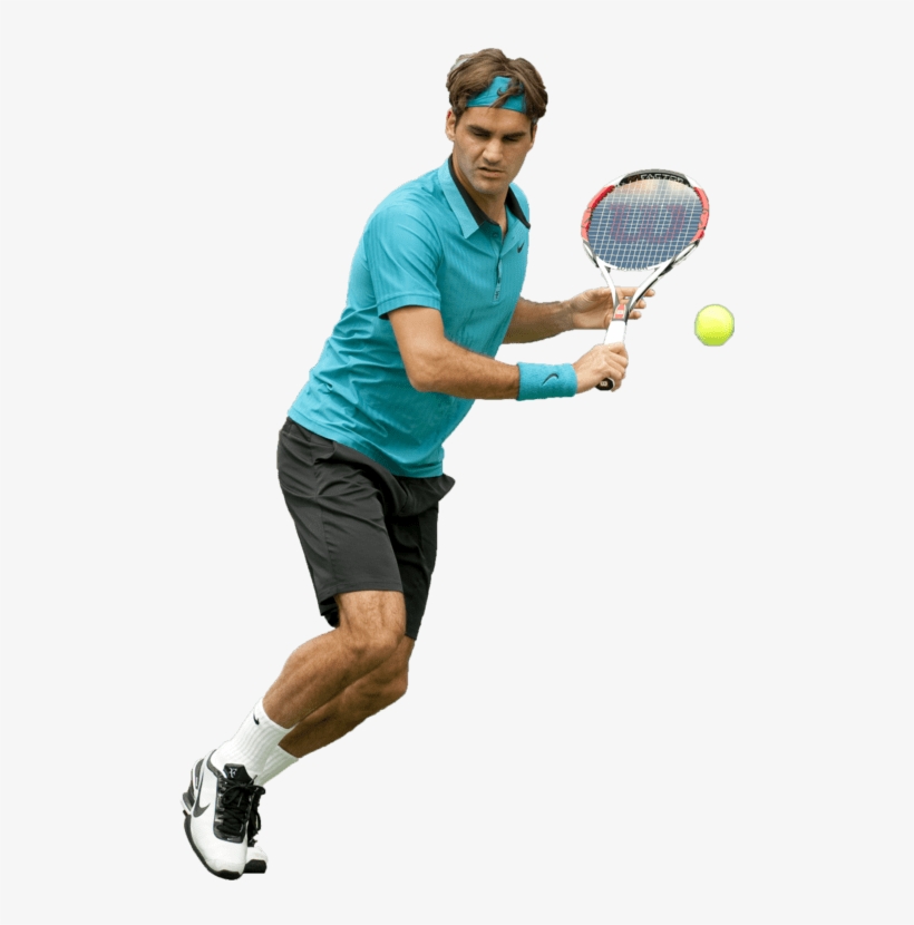 Roger Federer Playing - Tennis Player No Background Transparent PNG ...