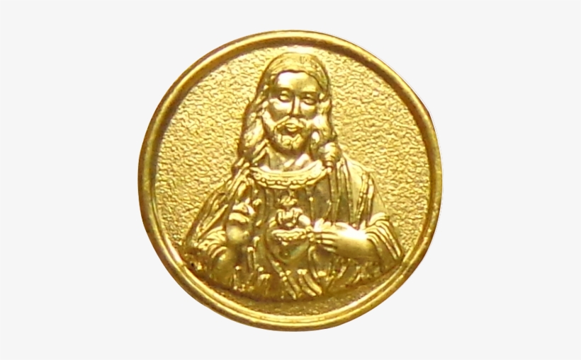 250mg Jesus Gold Coin - Gold Coin Transparent PNG - 500x500 - Free ...