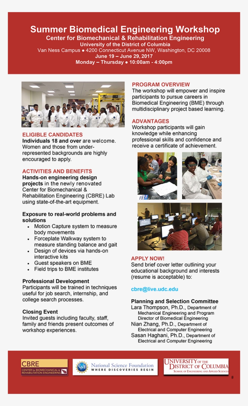 800 Cbre Summer Bme Workshop 2017 - Flyer Transparent PNG - 768x1263 ...