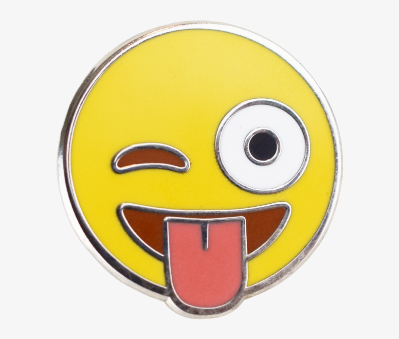 Wink Emoji Pin - Emoji Pins Transparent PNG - 710x710 - Free Download ...