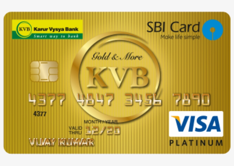 Karur Vysya Bank Sbi Visa Credit Card Image - Sbi Student Credit Card ...