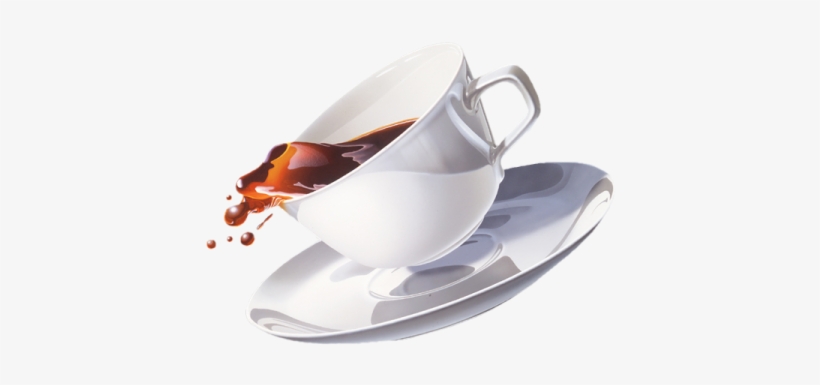 Splash Coffee Cups - Coffee Cup Splash Png Transparent PNG - 414x311 ...