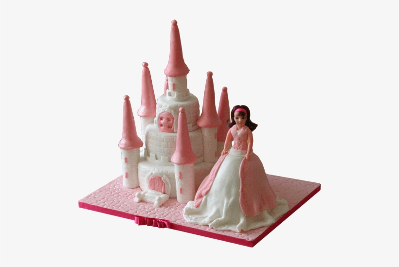 Barbie Castle Birthday Cake - Castle With Barbie Cake Transparent PNG ...
